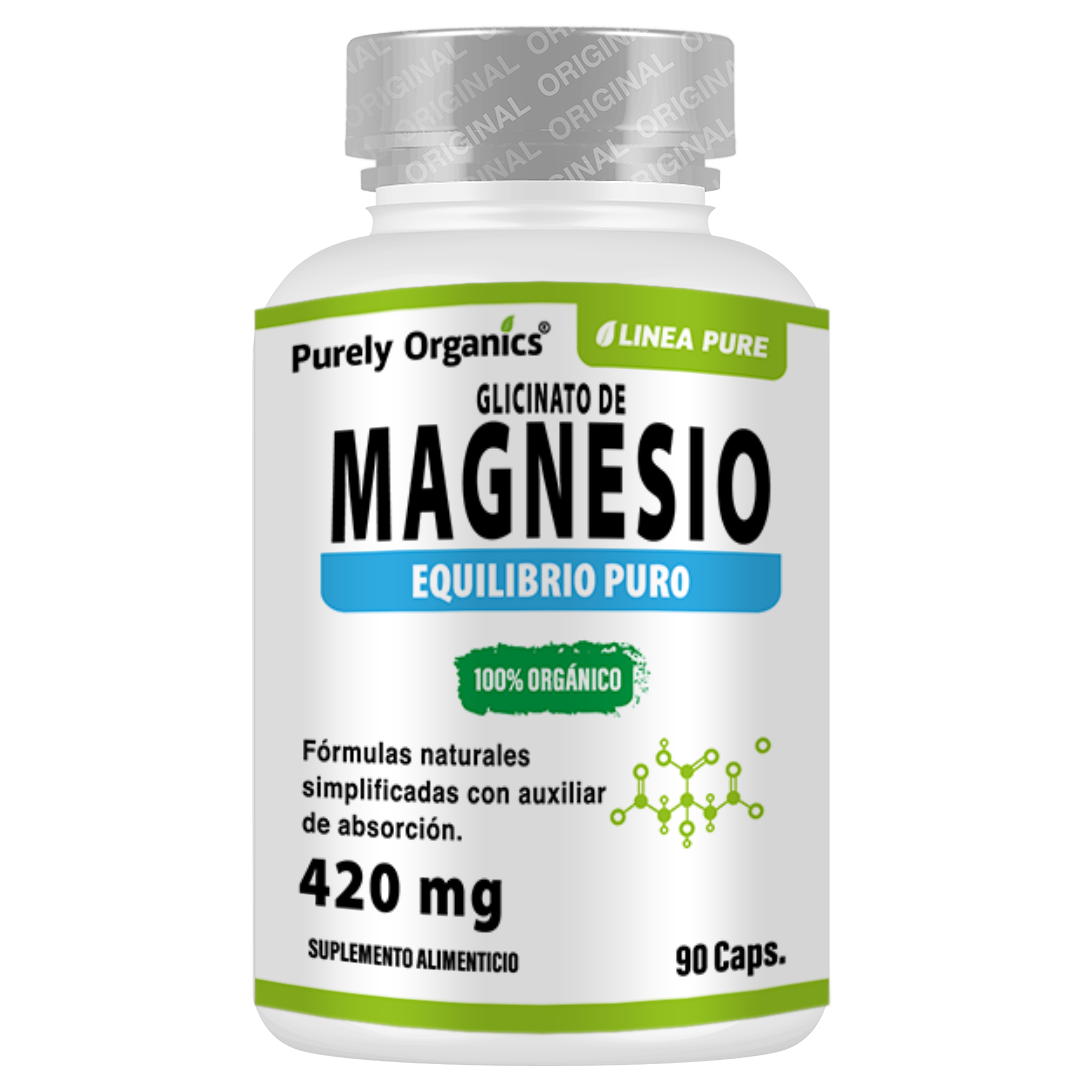 Glicinato de Magnesio Pure 90 Cápsulas – PurelyOrganics